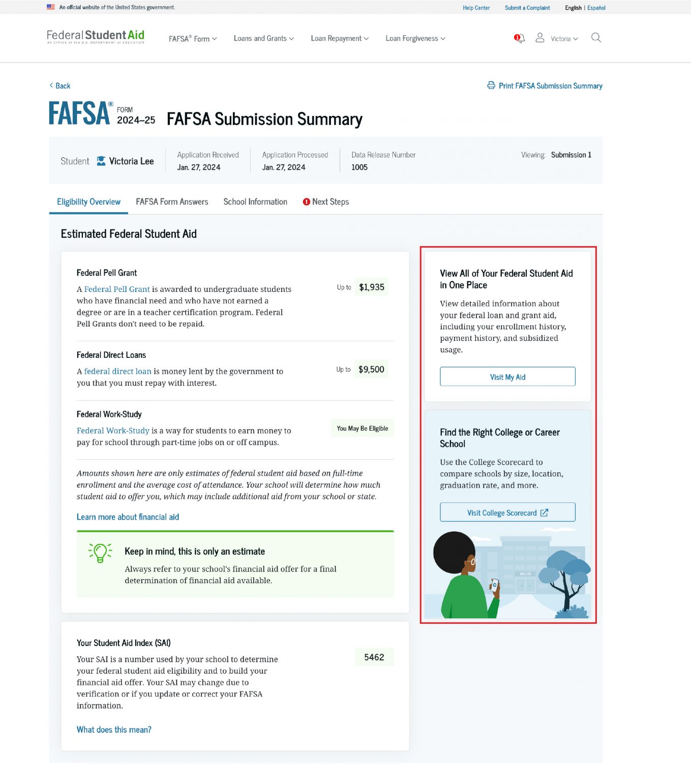 What You Need To Know About the FAFSA Submission Summary – Federal Student Aid