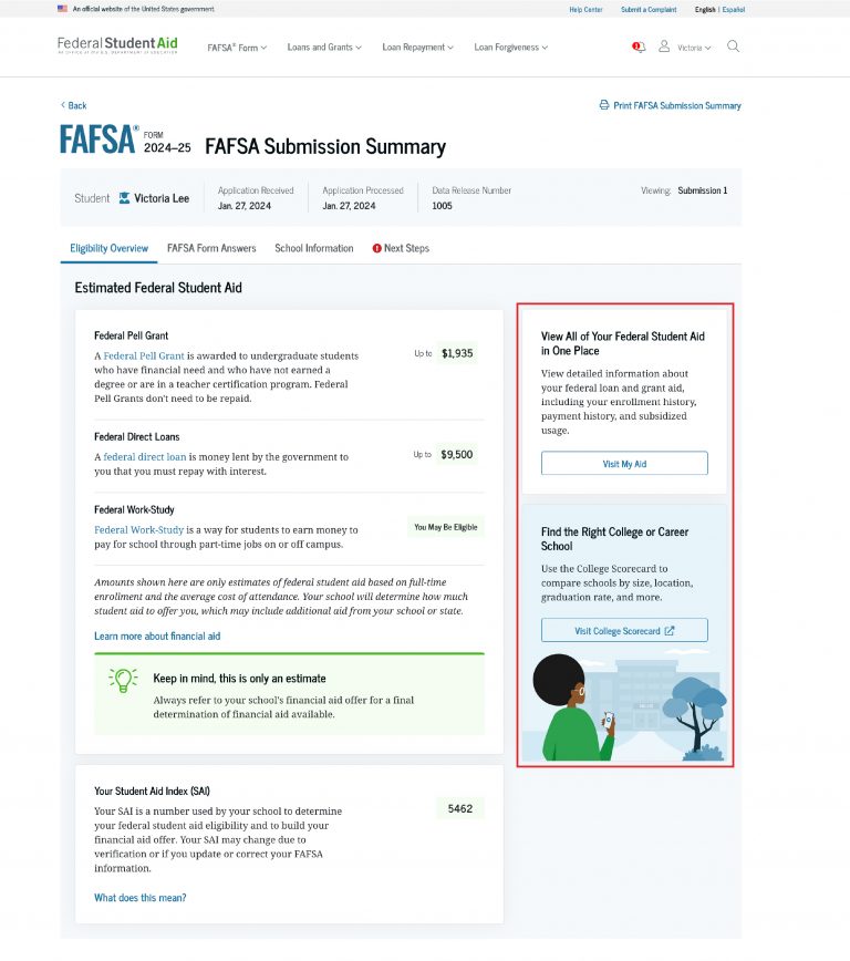 What You Need To Know About the FAFSA Submission Summary – Federal ...