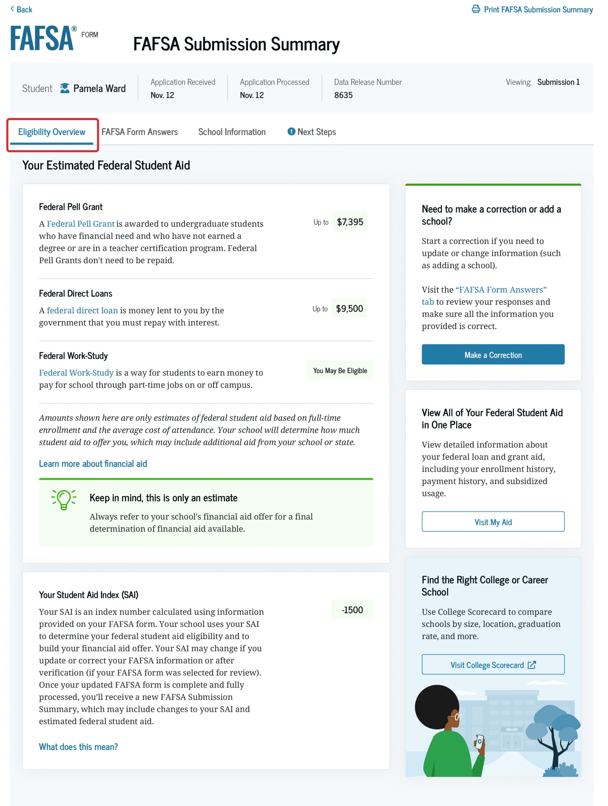 FAFSA Submission Summary: What You Need To Know – Federal Student Aid