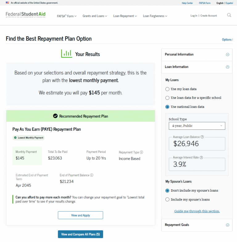 Compare Student Loan Repayment Plans With Our Student Loan Calculator ...