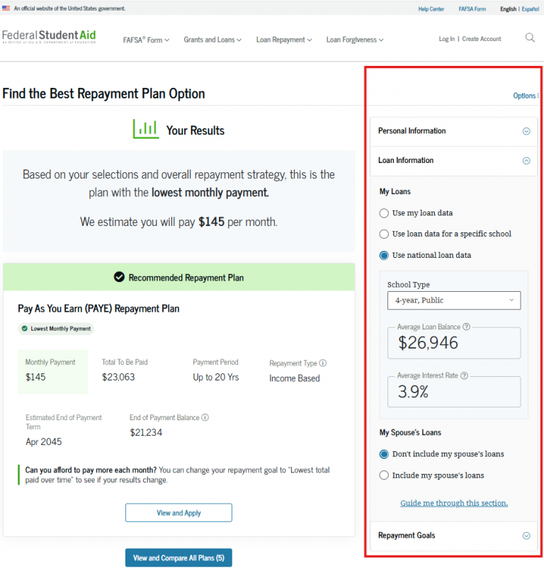 Compare Student Loan Repayment Plans With Our Student Loan Calculator ...