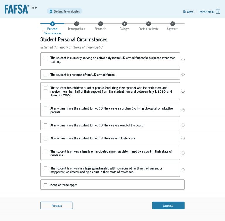 Steps for Students Filling Out the FAFSA® Form – Federal Student Aid