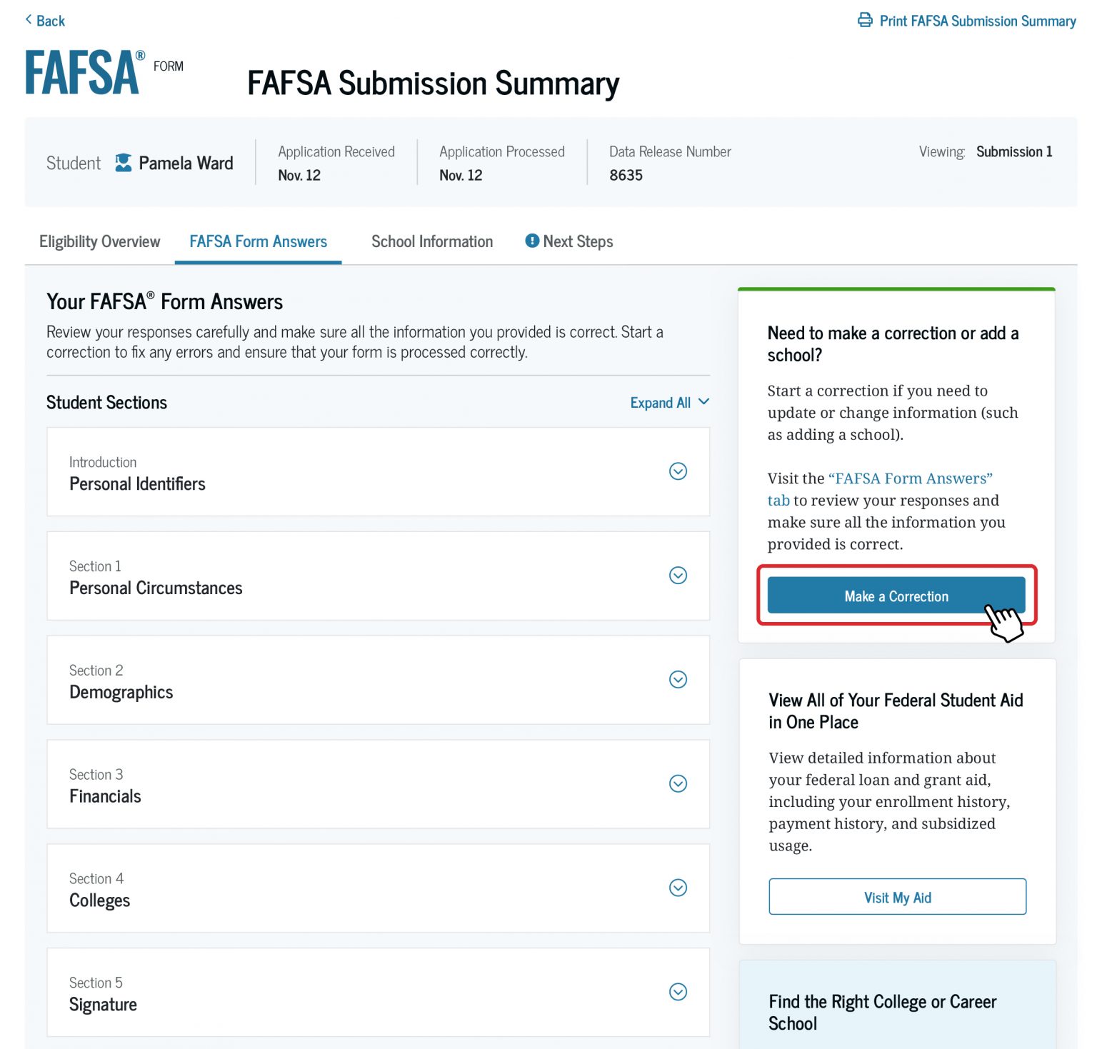 FAFSA Submission Summary: What You Need To Know – Federal Student Aid