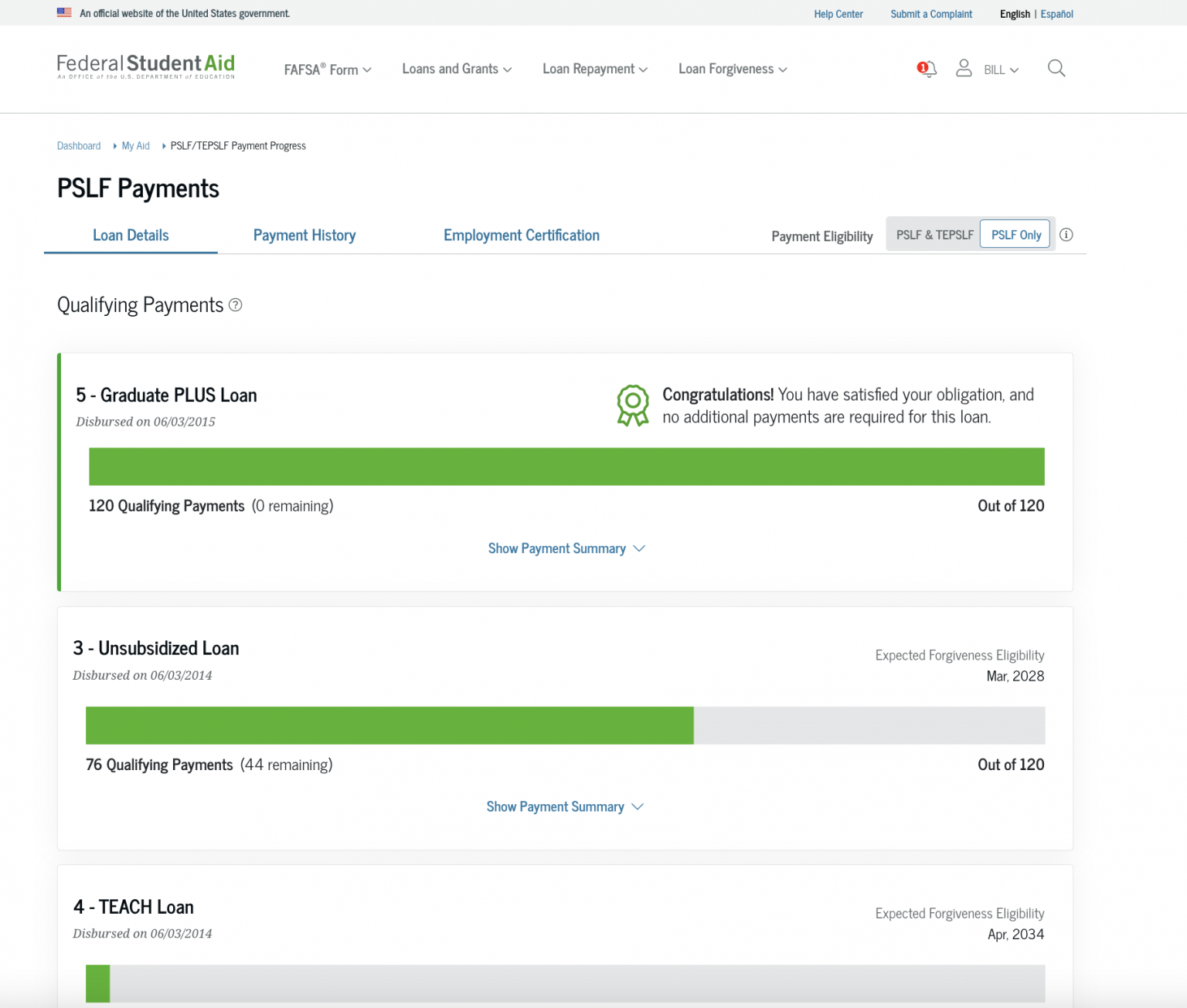 How to Manage your Public Service Loan Forgiveness (PSLF) Progress on StudentAid.gov – Federal ...